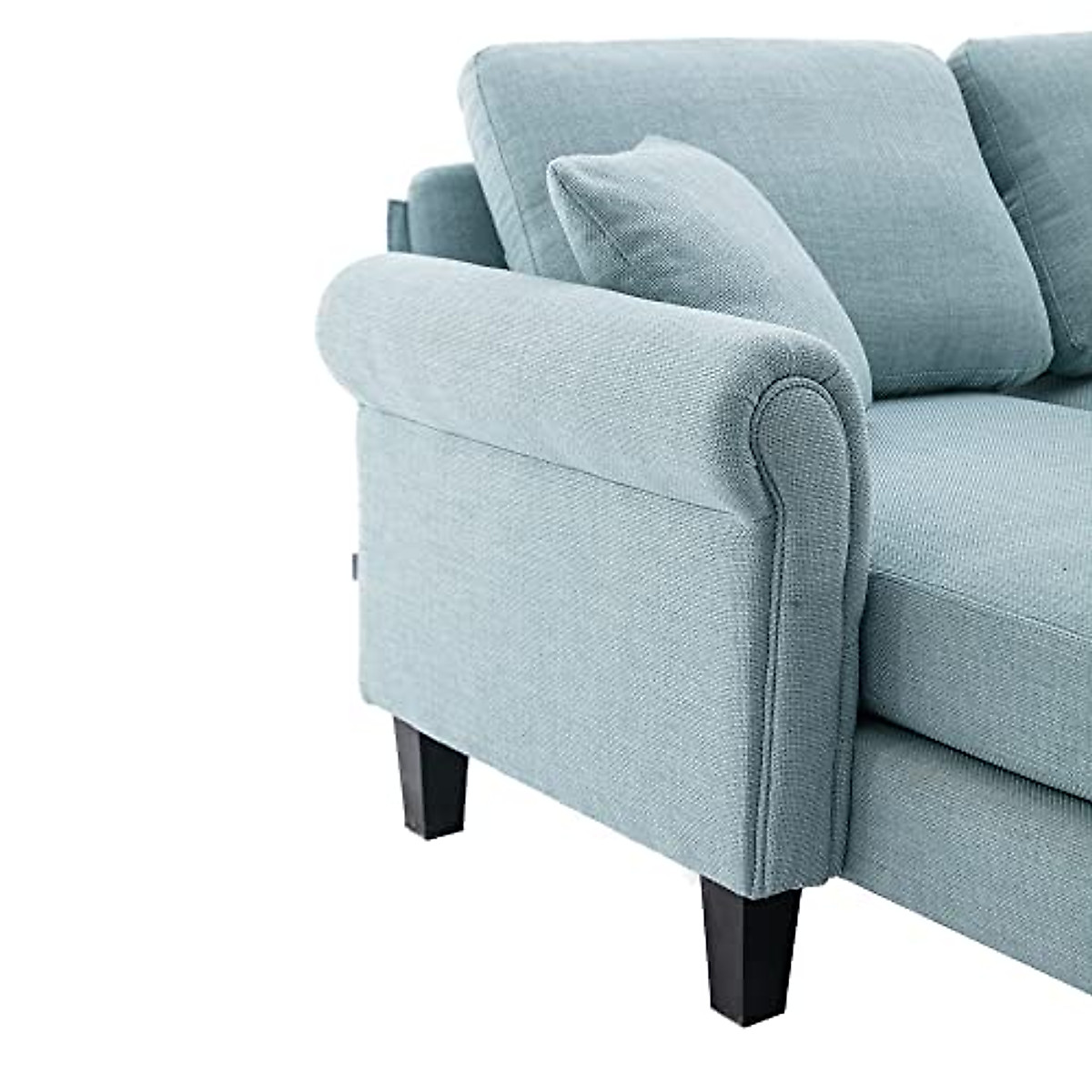 N NOORDENIYA Reversible Modular Sectional Couch with Ottomans- 6 Seat Sofa Couch for Living Room, Convertible U Shaped Couch with Chaise for Living Room, Oversize Sofa Light Blue