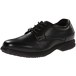 Nunn Bush Men’s Sherman Slip-Resistant Work Shoe Oxford,9.5 Medium US,Black