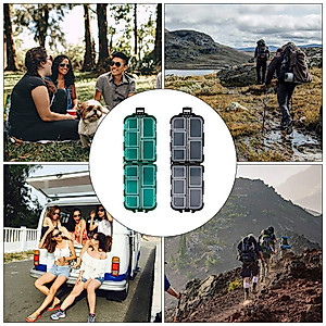 BESPORTBLE 2Pcs Box Storage Box Fishing Lure Storage case multiuse Tool Fishing Lure Compartment Fishing Supplies Fishing Bait Fishing Hook Storage Case Fishing Hook Box Multipurpose Plastic