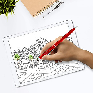 PRO Stylus Pen for Bose SoundSport Free with Ink, High Accuracy, Extra Sensitive, Compact Form for Touch Screens [3 Pack-Black-Red-Silver]