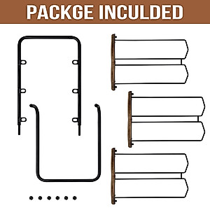 YANGSHUO Wine Rack Countertop, 3-Tier Freestanding Wine Holder for 6 Wine Bottles, Wooden Wine Storage Rack for Kitchen Bar, Dining Room, Living Room