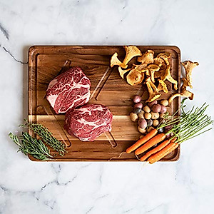 Villa Acacia Wood Carving Board for Meat, Extra Large 24 x 18 Inch Cutting Board