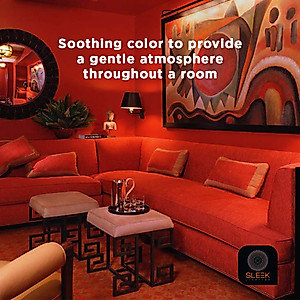 SLEEKLIGHTING 13 Watt Orange Spiral CFL Light Bulb - UL Approved- General Purpose Spiral CFL Orange Light Bulbs - 120 Volt, E26 Medium Base. (Pack of 4)