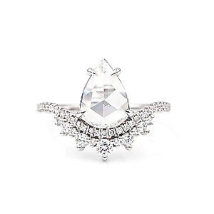 1.85 Carat (ctw) moissanite engagement rings for women 14K gold moissanite rings - personalized ring