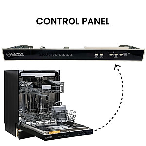 Equator 24 in Dishwasher Top Control 3 Rack 15 place 3.4g QUIET 51 dB 110V EStar in Black