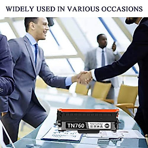MOLIMER TN760 Toner Compatible TN-760 Toner Cartridge Replacement for Brother TN 760 DCP-L2550DW MFC-L2750DW MFC-L2750DWXL HL-L2350DW HL-L2395DW Printer Toner High Yield (2 Pack, Black)