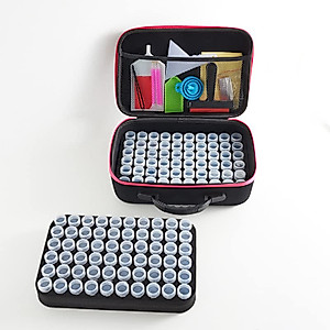 Diamond Art Storage Case Upgraded Accessories and Tools Pen Tray, 120 Slots Shockproof Diamond Painting Storage Box, Jewelry Beads Storage Box(Black)
