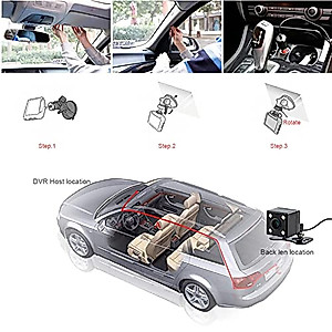 Vehicle Dashcam, Dashcam for Cars, 4K H D 1080P Built in G Sensor Dashcam Front and Rear, IPS GPS Display Car Video Cam Recorder, Night Vision Dashboard Parking Car Camera for Trucks SUVs