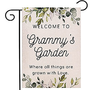 Grandma Gift Garden Flag Vertical Double Sized, Nana Gift Summer Holiday Yard Flag Outdoor Decoration 12.5 x 18 Inch