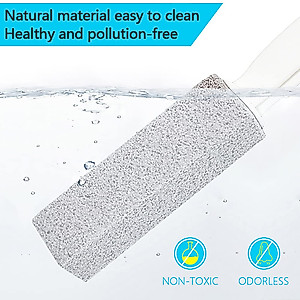 4TH Pumice Stone for Toilet Bowl Cleaning,Powerfully Remove Stubborn Stains： Limescale,Hard Water Ring,Calcium Buildup,Iron,Rust