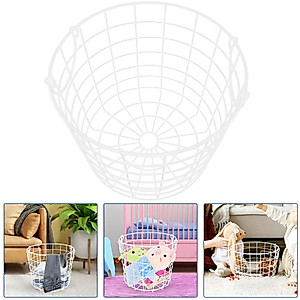 MAGICLULU Iron Wire Laundry Hamper Laundry Storage Basket With Handles Iron Storage Basket