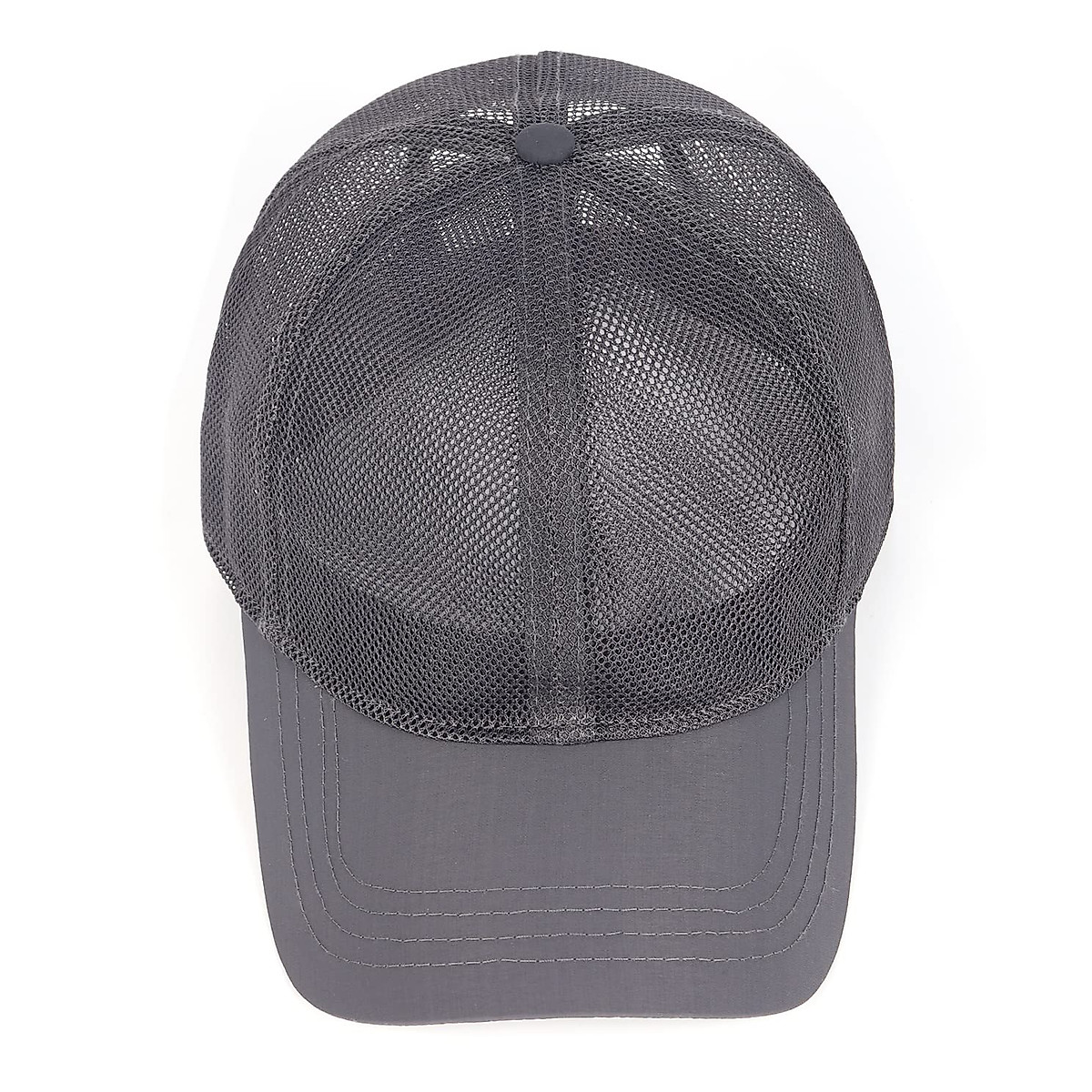 Zylioo Men's Full Mesh Baseball Cap Hat,Quick Dry Outdoor Summer Cap, Adjustable Buckle Cooler Dad Hats Grey