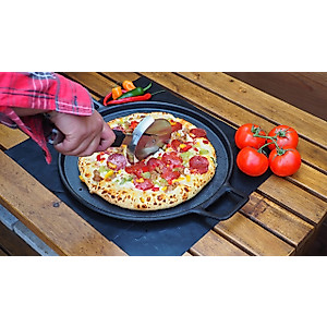 PitMaster King Cast Iron Pizza Stone 4-Pk Complete Kit