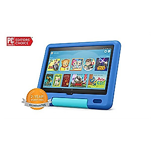 Amazon Fire HD 10 Kids tablet, 10.1", 1080p Full HD, ages 3–7, 32 GB, Sky Blue