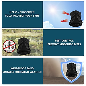 Dapaser 8 Pack Neck Gaiter Balaclava Gator Face Mask UV Protection Breathable Face Bandanas Neck Cover for Men Women