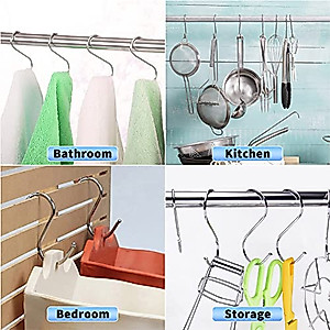 S Hooks Wall Stainless Steel - for Hanging Kitchen Bathroom