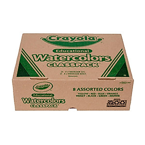 Crayola Watercolors Classpack, Bulk Paint Set For Kids, 24 Trays & 12 Refills, School Supplies