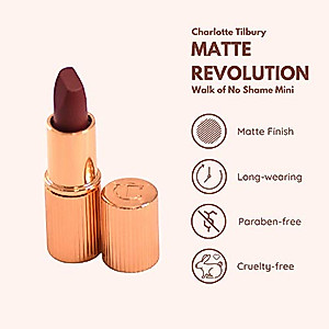CHARLOTTE TILBURY Matte Revolution Luminous Modern-Matte Long-Lasting Lipstick Mini Travel Size Charm - Walk Of No Shame