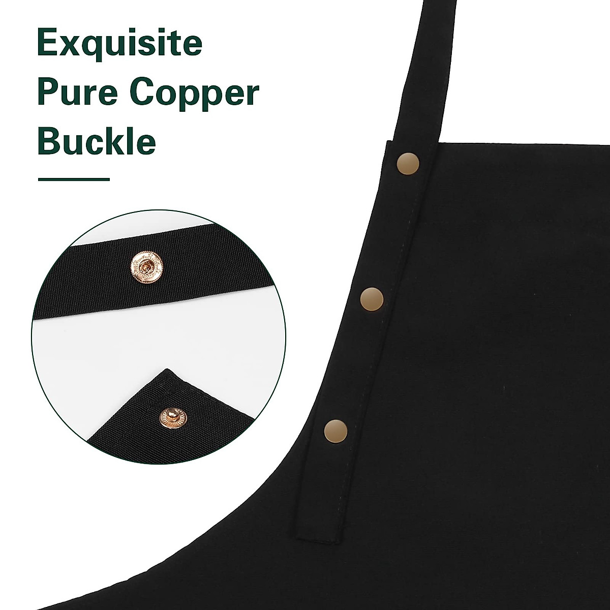 LOYGLIF Aprons for Men Women with Large Pockets, Cotton Canvas chef Adjustable Cooking Kitchen Grill Work Waterproof Bib Apron black