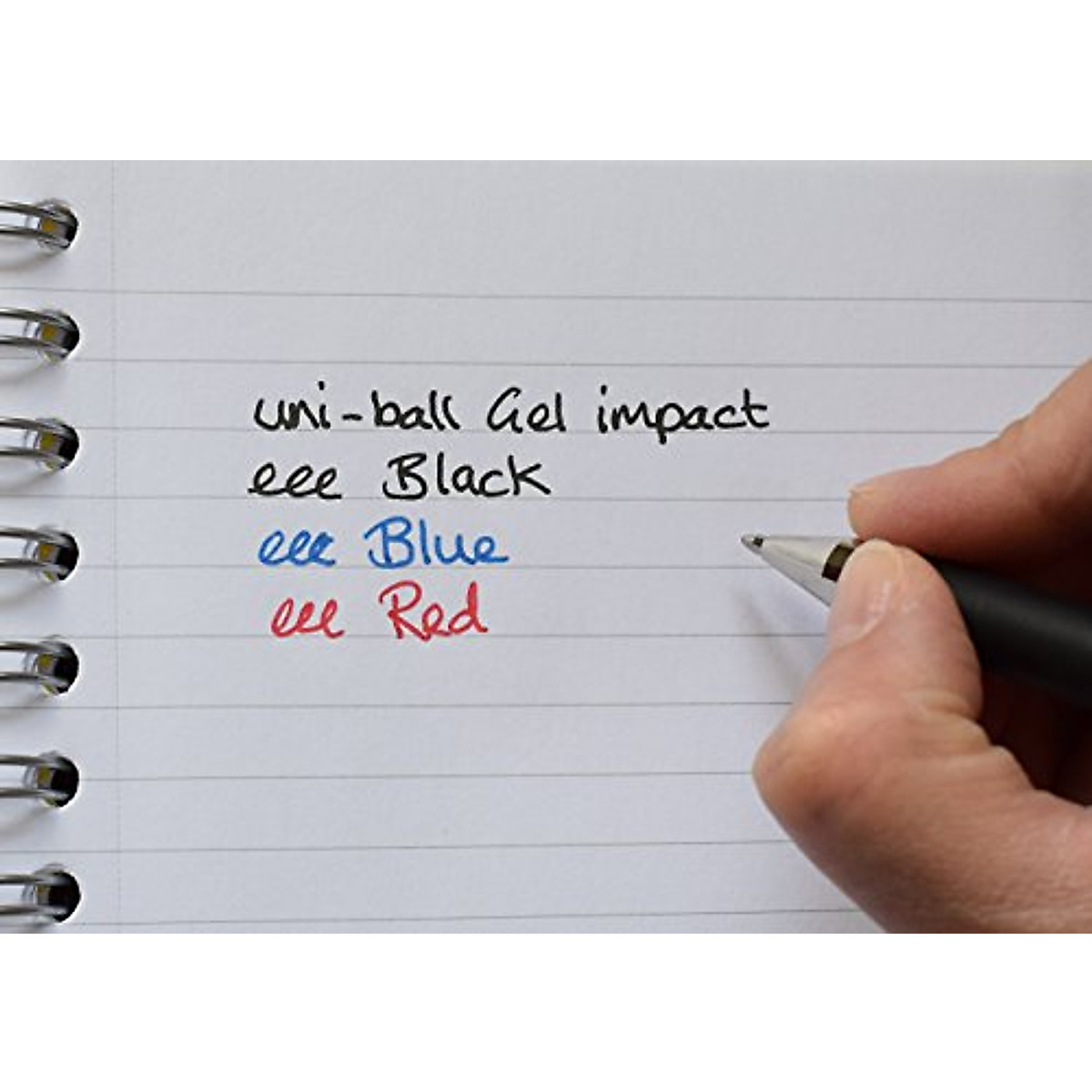 uni-ball 219006000 UM-153S Signo Impact Gel Pens with Rubber Grip, Blue Gel, 1mm Nib (Pack of 12)