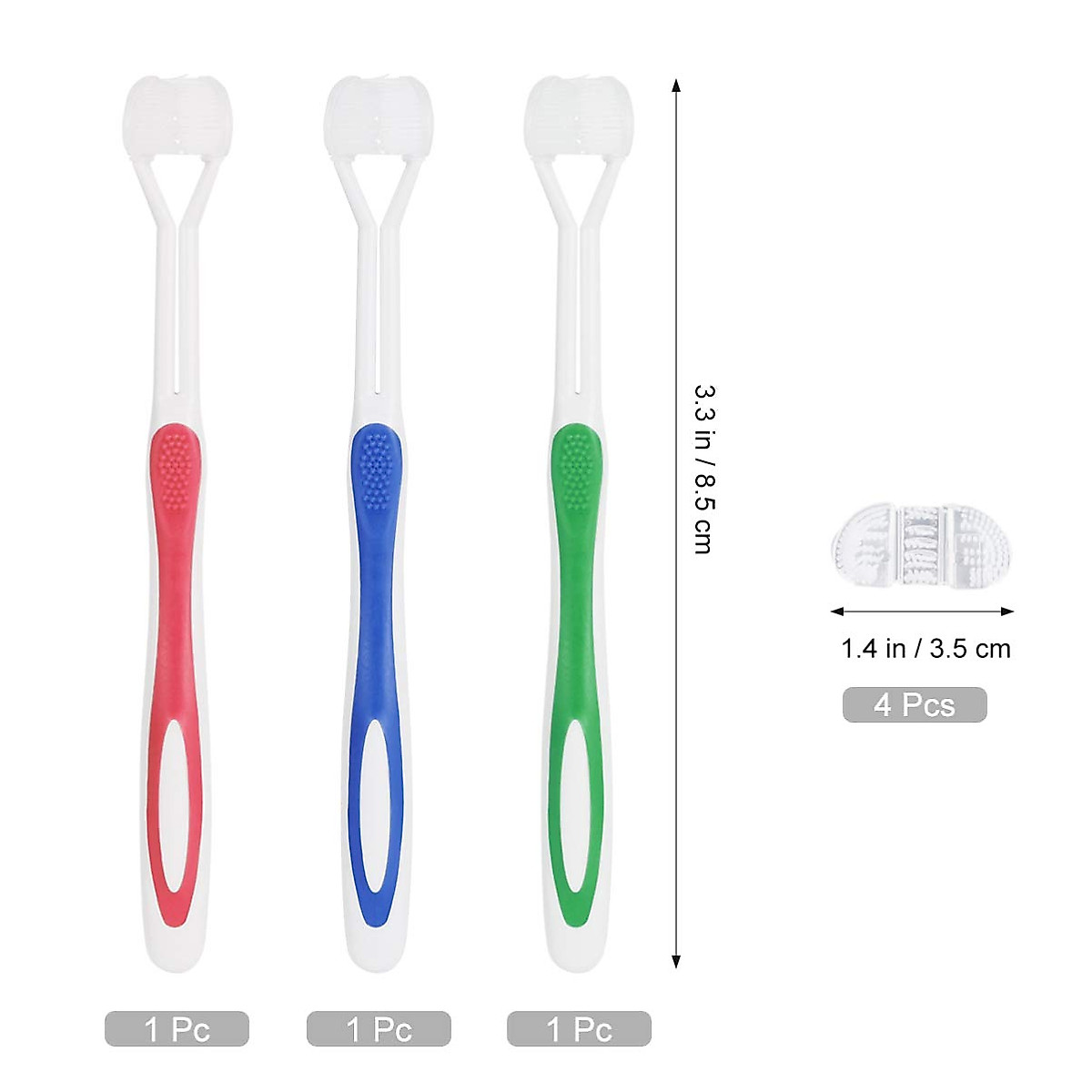 7pcs 3 Toothbrush Soft Bristle Toothbrush Toothbrush Manual Toothbrushes Three-Sided Toothbrush Soft Bristle Toothbrush Pp 3 Sided Toothbrush Soft Brush Soft Fur