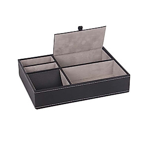 FJVJBNN Storage Box 1pc Pu Nightstand Tray Organizer Men's Desk Locker Room Top Storage Box Household Daily Storage Box