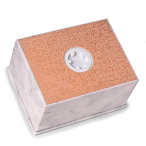 Deering Moments Marble Cremation Memorial Urn for Human Ashes Adult Size (White)