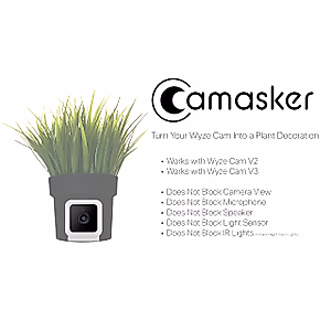 Camasker for Wyze & Roku SE Cam - Cover, Disguise & Camouflage Wyze or Roku SE Camera - Artificial Plant Housing Case for Wyze Cam V3, V2 & Roku SE