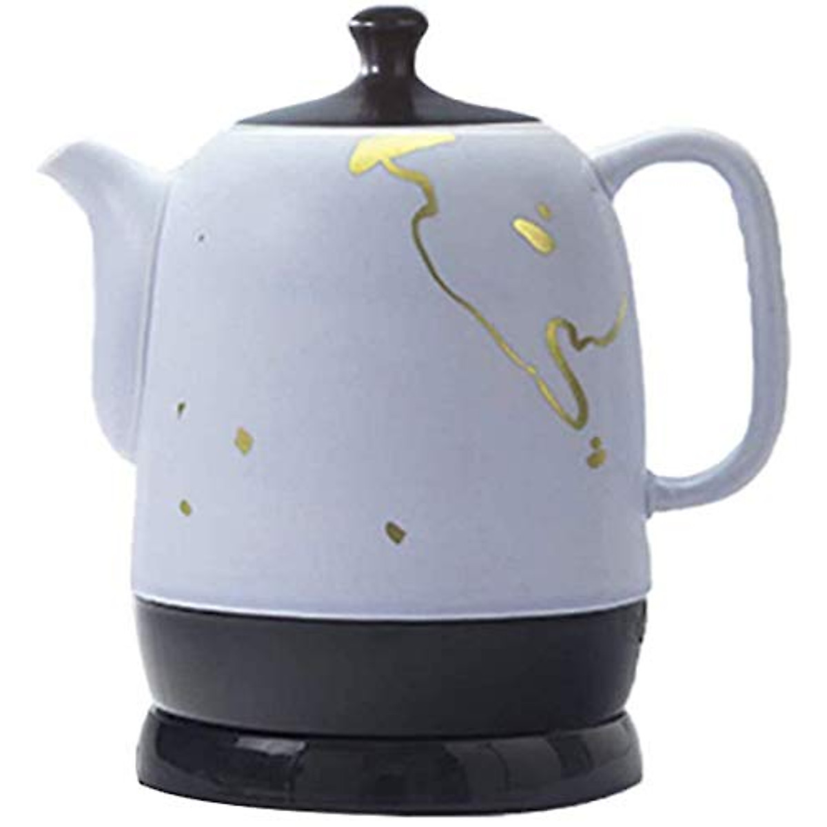 SieHam Kettles,Ceramic Cordless Kettle Teapot-Retro Red 1.5L, 1380W Water Fast for Tea, Coffee, Soup, Oatmeal-Removable Base, Boil Dry Protection