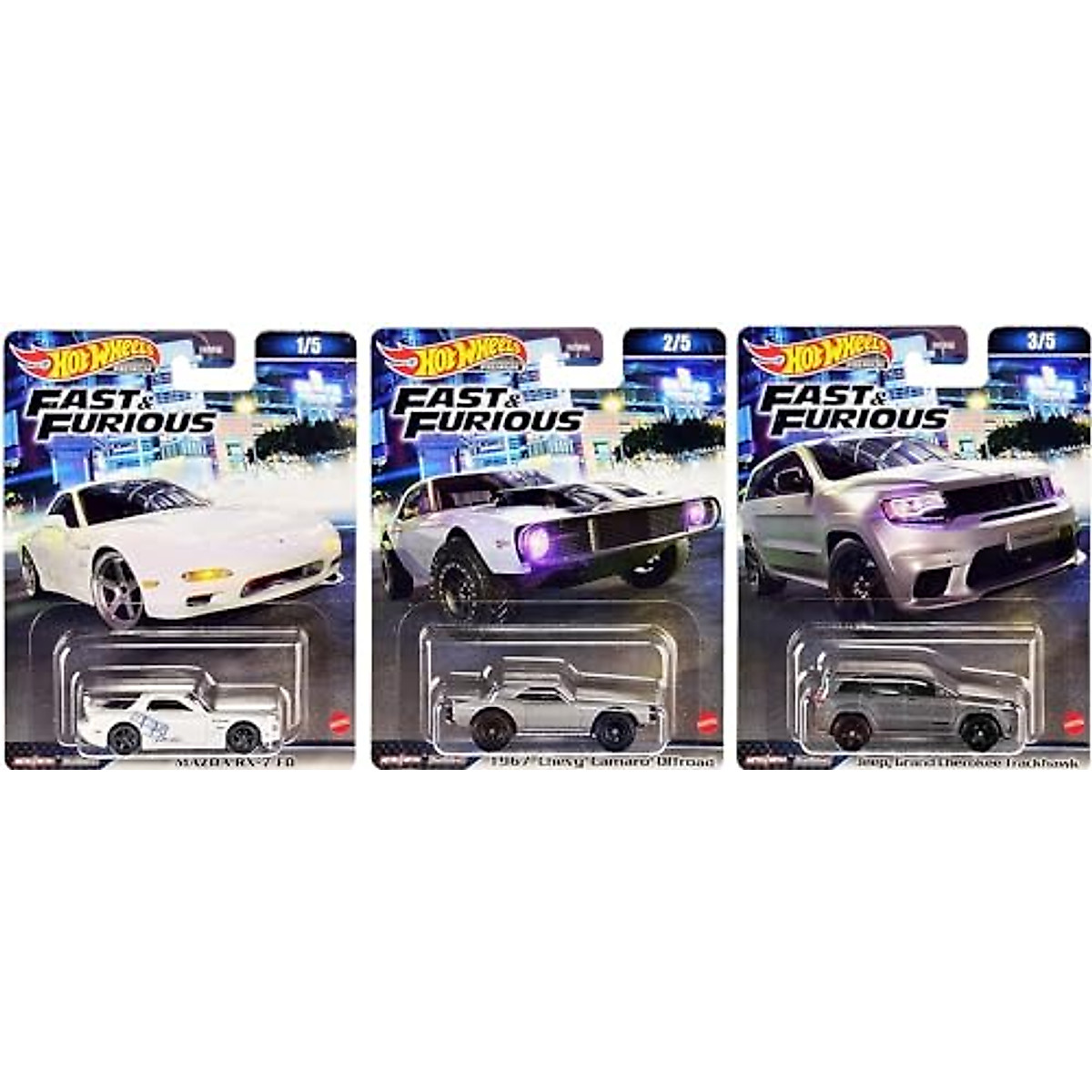 Hot Wheels 2023 Fast & Furious Premium Diecast Car Complete Set of 5 Vehicles from HNW46-956A Release