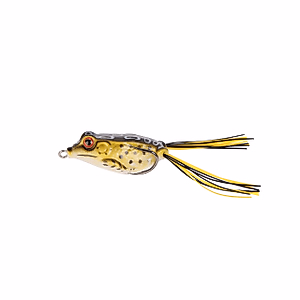 5pcs Frog Topwater Fishing Crankbait Lures Double Sharp Hooks Soft Bait for Bass Salmon Freshwater Saltwater Fishing with Tackle Box