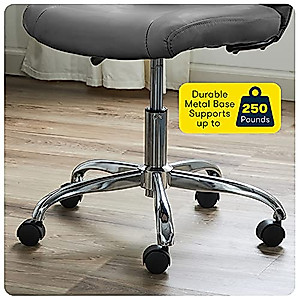 Serta Essentials Computer Chair, Productivity Gray Faux Leather and Mesh