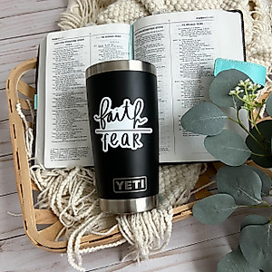 Swaygirls Christian sticker | Faith greater than fear sticker | Faith over fear decal | Christian stickers about Jesus, God, Bible verse quotes, scripture