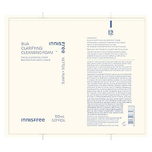 innisfree Bija Clarifying Cleansing Foam with Salicylic Acid and Castor Seed Oil, Korean Face Wash, Sulfate Free