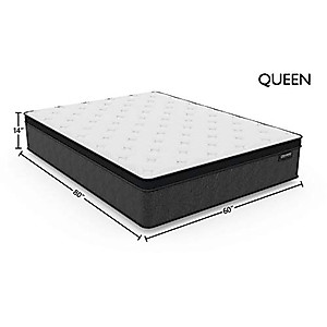 LightTouch Copper Infusion Hybrid EuroTop Mattress 14-inch, Queen, Firm