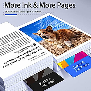 HavaTek 67XL Ink Cartridge Replacement for HP 67 Ink Cartridges Black/Color Combo Pack, Fit for HP Envy 6000 6055e 6058 6400 6455 Deskjet 2700 2725 4100 2752e 2742e 4152 2755e 4155e Printer (2 Pack)