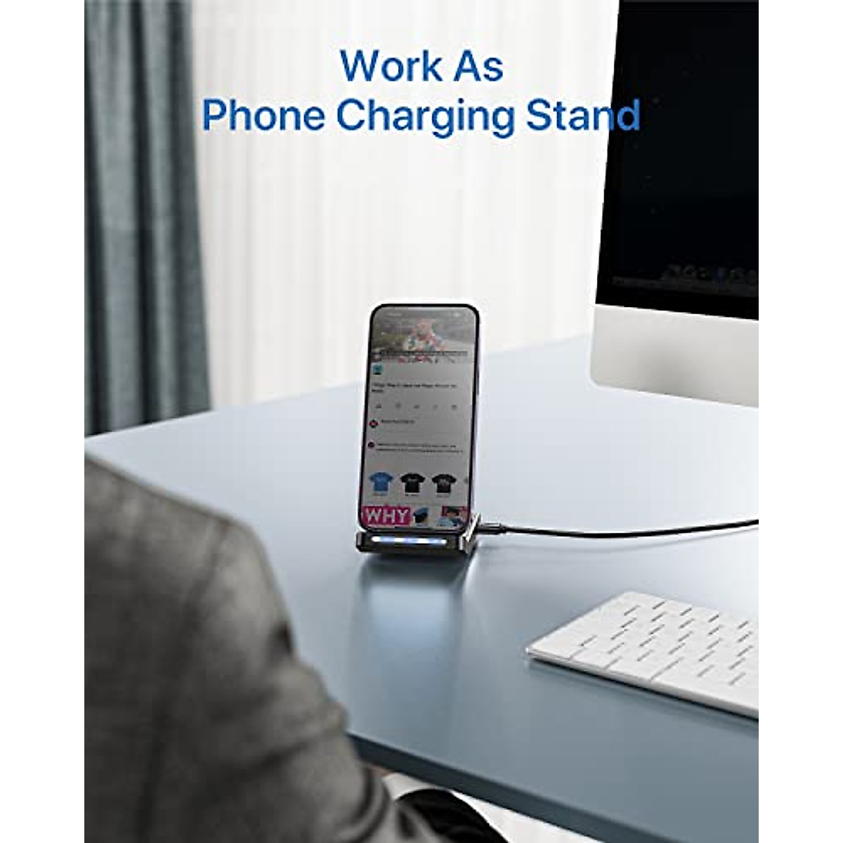 Intoval Charging Station for Apple iPhone/Watch/Airpods, 3 in 1 Foldable Wireless Charger for iPhone 14/13/12/11/XS/XR/XS/X/8, iWatch 8/Ultra/7/6/SE/5/4/3/2, Airpods Pro2/Pro1/3/2/1 (F3,Black)