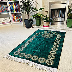 Mihrab Style Muslim Couples Prayer Mat with Gift Packaging - Islamic Wedding Gift Set (Model 3)