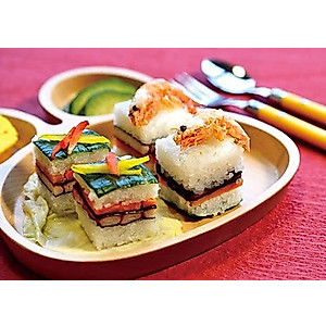 EDOYA Hinoki Wood Sushi Press Mold Oshizushi Made in Japan 5 slices(8.3×3 inch)