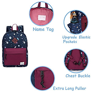 VASCHY Preschool Backpack and Cute Neoprene Lunch Bag Bundle