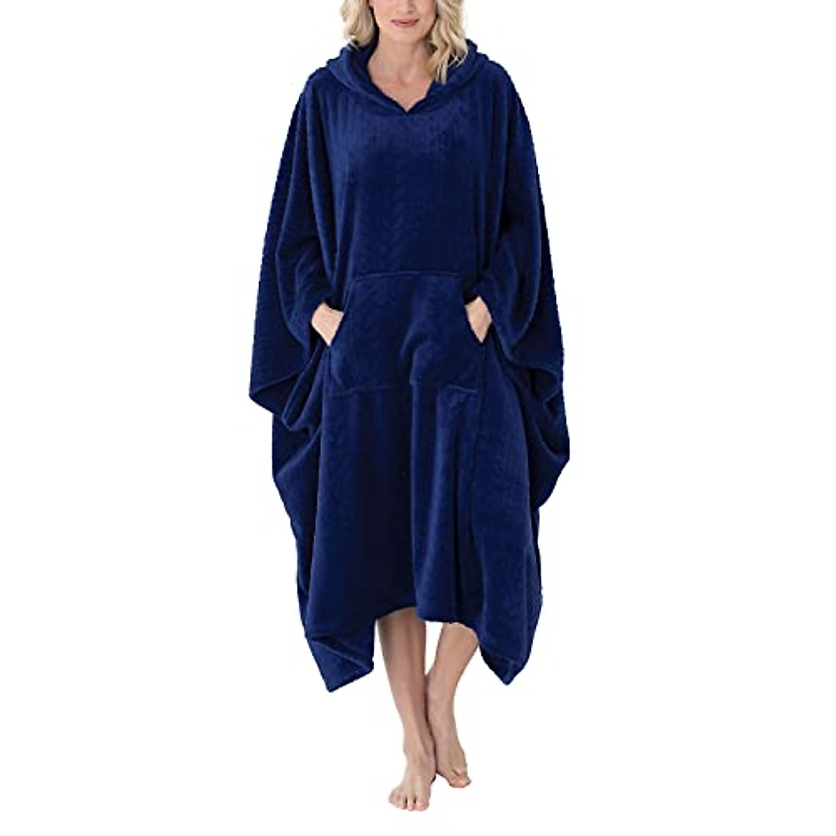 PajamaGram Women's Wearable Throw Bathrobe, Twilight, One size
