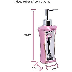 DVTEL Bathroom Five-Piece Set of Newlywed Toiletries Creative Gift Resin Five-Piece Set of Toothbrush Cup (Color : Red)