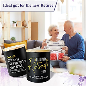 CHOANG Retirement Gifts for Women, Men - Lavender Vanilla Aromatherapy Candles 10 oz - Soy Wax, Scented Candle Gift for Coworker, Nurse, Teacher, Military, Friend - Farewell Gift for Manager, Boss