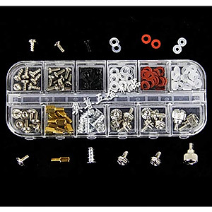 125pcs for Computer Screw Kit M3 Personal for Computer Desktop Screw & Standoffs Set for Motherboard HDD SSD Screw Washer in Box SCRW-194340