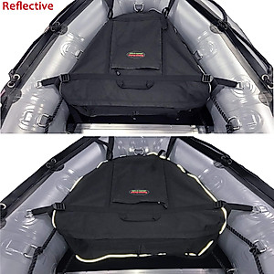 Seamax Sunlitec Front Accessory Storage Bow Bag for Inflatable Boat, with Reflective Line - Size C for 15-20ft Boat