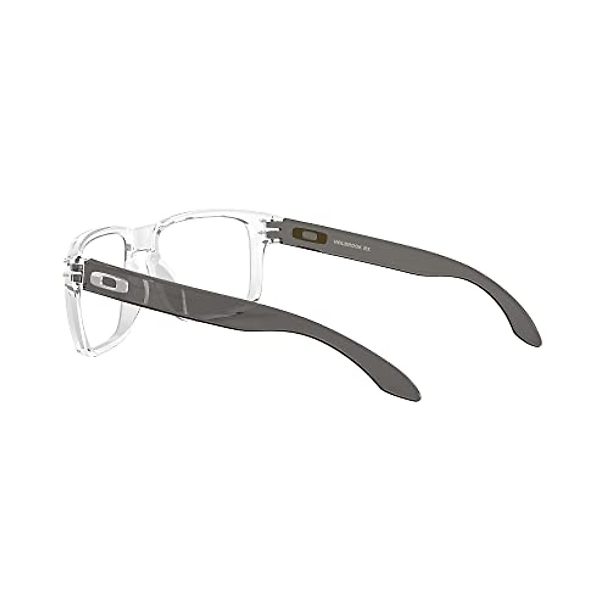 Oakley Men's Ox8156 Holbrook Rx Square Prescription Eyeglass Frames, Polished Clear/Demo Lens, 56 mm