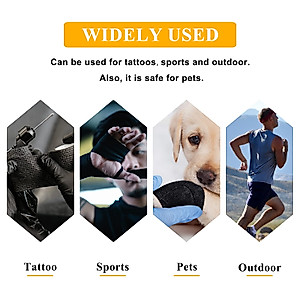 Tattoo Grip Tape - Ruicoo 4pcs Tattoo Grip Wrap Cover Disposable Tape Self-adhesive Bandage 2"x 5 Yards Black Tattoo Grip Tape for Tattoo Machine Grip