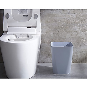 Lawei Set of 3 Plastic Small Trash Can - 1.6 Gallon Square Wastebasket Garbage Can for Home Kitchen Office Bathroom