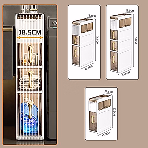 2/3/4 Drawer Home Organization Storage Container Tower, Slim Storage Cart, Small Bathroom Storage Cabinet for Small Spaces,Over The Slim Toilet Paper Storage Cabinet for Skinny Bathroom Storage