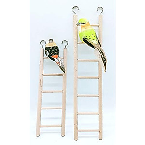 2pcs Wooden Ladder for Bird Parrot Ladder Cage Climbing Toy Birdie Basics (5 Step & 7 Step)